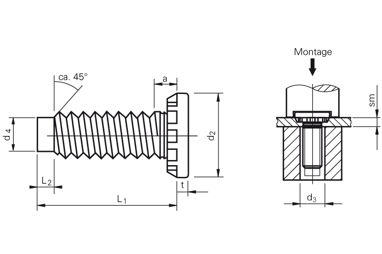 HFED-M6-15 - PEM® Einpressgewindebolzen für höhere Belastbarkeit | KVT ...