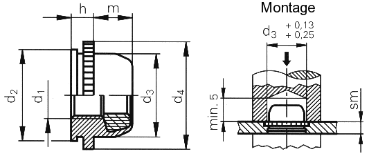 PLC-M4 - PEM® Einpresssicherungsmuttern | KVT-Fastening Austria & CEE